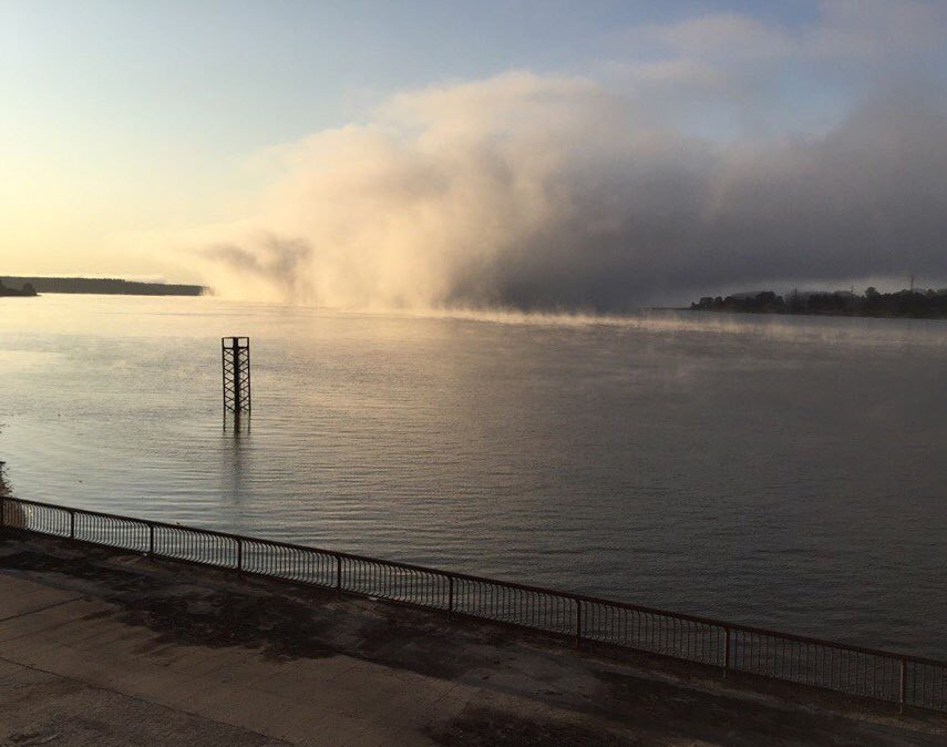 Туман как цунами | Пикабу